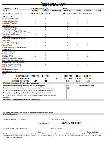 EVV Best Practice: Time Sheets - After-the-Fact